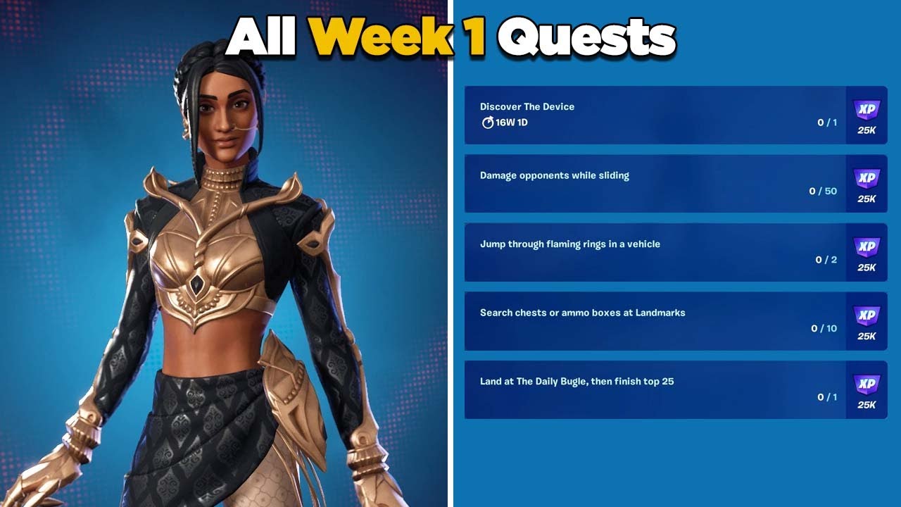 Fortnite All Week 1 Season Quests Guide – Chapter 3 Season 1 │ フォートナイト動画まとめ
