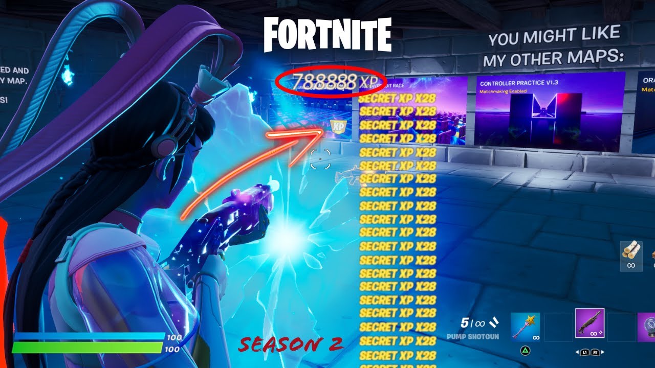 New Fortnite *BEST* AFK XP GLITCH In Chapter 3 Season 2! (MAP CODE + 888,888 XP PER MINUTE ...