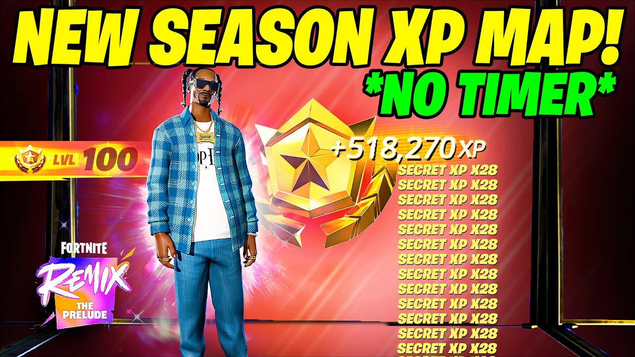 BEST SEASON REMIX Fortnite XP GLITCH Map to LEVEL UP FAST in Chapter 5 ...
