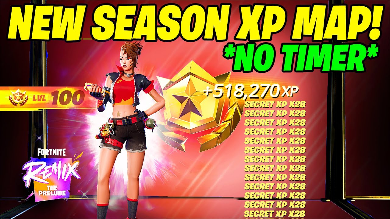 CRAZY SEASON REMIX Fortnite XP GLITCH Map to LEVEL UP FAST in Chapter 5 ...