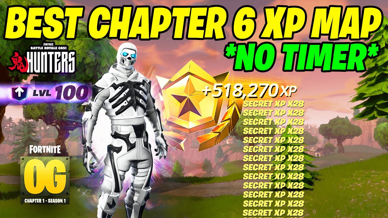 BEST NO TIMER OG CHAPTER 6 Fortnite XP GLITCH Map to LEVEL UP FAST in Chapter 6 Season 1! │ フォート ...